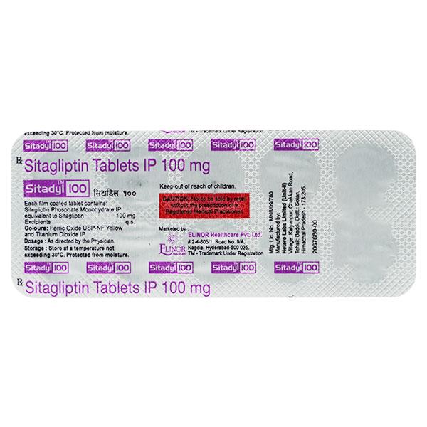 SITADYL 100 Tablet 10's Price, Uses, Side effects, Substitutes | Netmeds