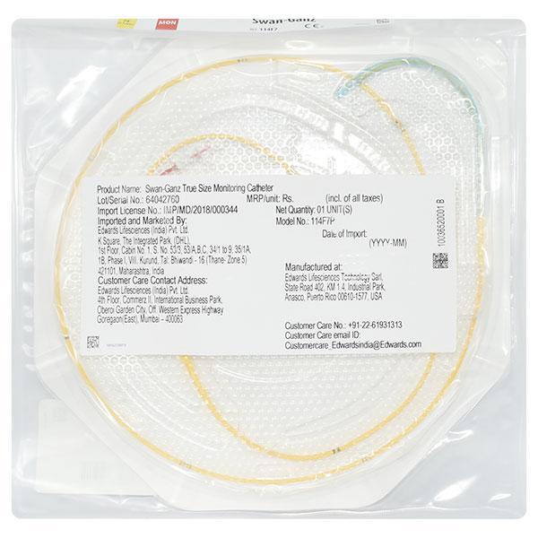 Swan-Ganz True Size Triple Lumen Monitoring Catheter (114F7P) 1's