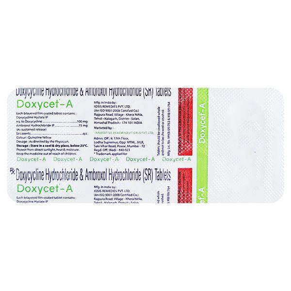 DOXYCET A Tablet 10's Price, Uses, Side effects, Substitutes | Netmeds