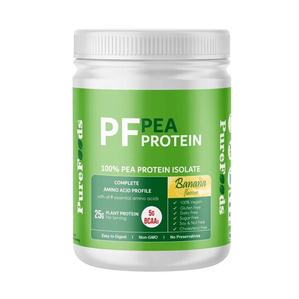 PureFoods PF Pea Protein Powder - Banana Flavour 360 gm Online at ...