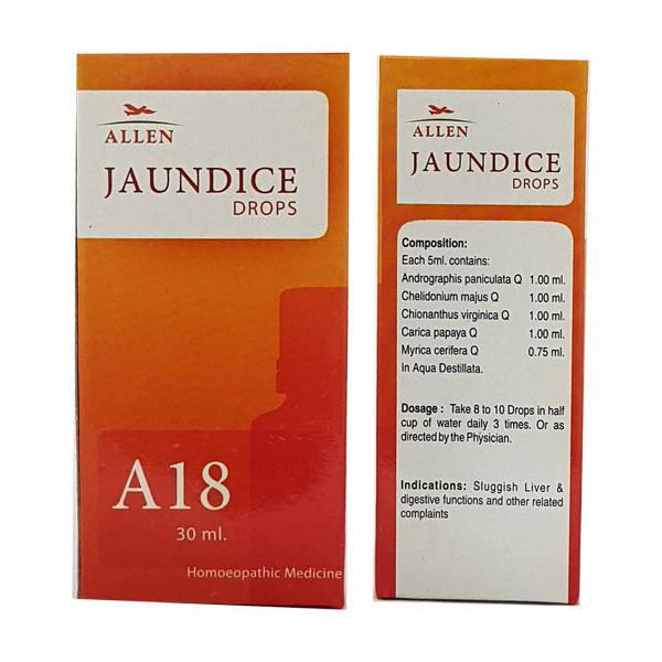 Allen A18 Jaundice Drops 30 ml online at best price-Homeopathy