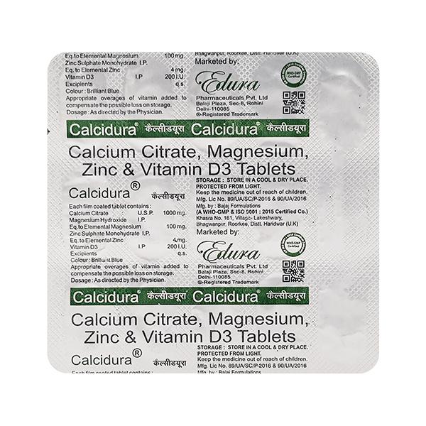 CALCIDURA Tablet 15's Price, Uses, Side effects, Substitutes | Netmeds