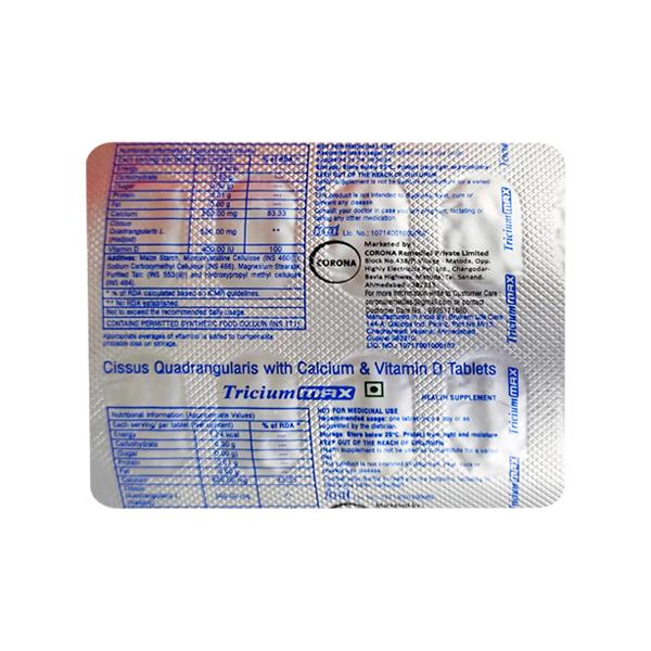 Tricium Max Tablet 10'S Price, Uses, Side effects, Substitutes | Netmeds
