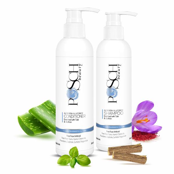 Posch Shampoo + Conditioner Pack - Aloevera & Licorice 200 ml