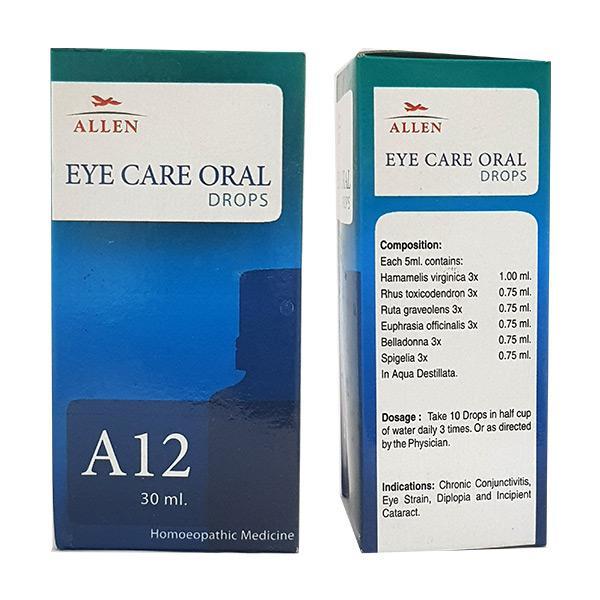 Allen A12 Eye Care Oral Drops 30 ml online at best price-Homeopathy