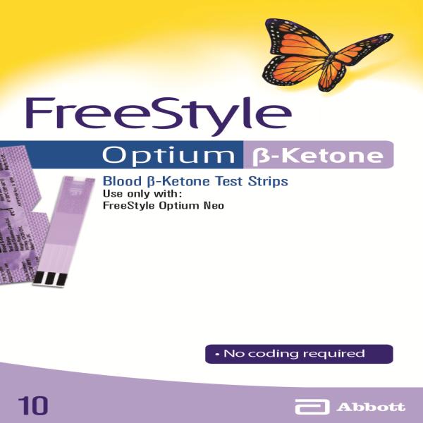 FreeStyle Optium Blood Ketone Test Strips 10's