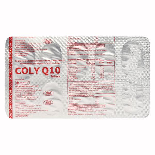 Buy COLY Q10 Tablet 10's Online at Upto 25% OFF | Netmeds