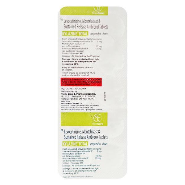KYLAZINE TOTAL Tablet 10's Price, Uses, Side effects, Substitutes | Netmeds