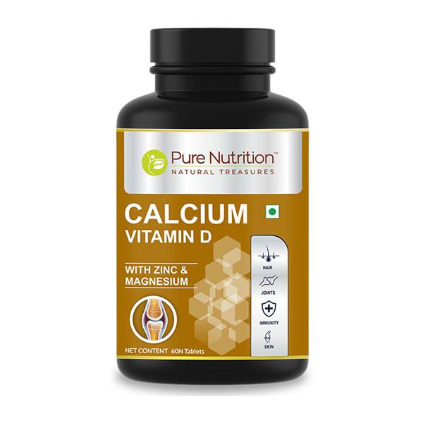 Buy Pure Nutrition Calcium Vitamin D Tablet 60's Online at Discounted ...
