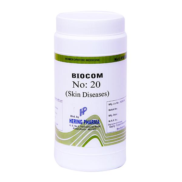Buy Hering Pharma Biocom No.20 Tablet For Skin Diseases 450 gm Online ...