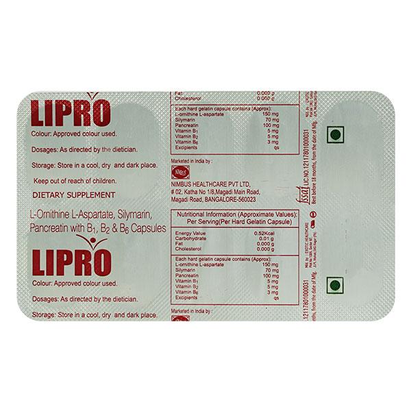 Buy LIPRO Capsule 10's Online at Upto 25% OFF | Netmeds