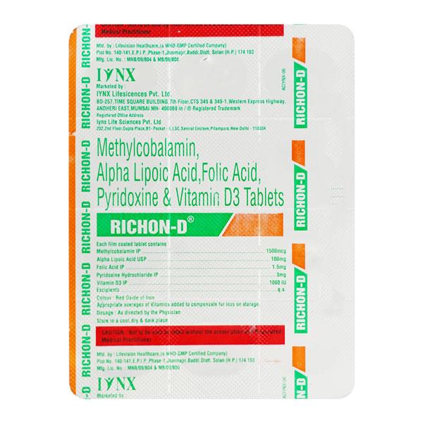 RICHON D Tablet 10's Price, Uses, Side effects, Substitutes | Netmeds