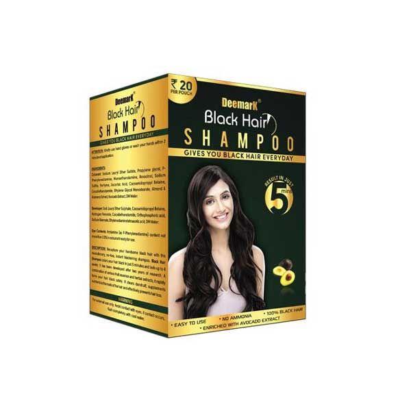 Buy Deemark Black Hair Shampoo (Pack of 10 x 15 ml) Online at ...