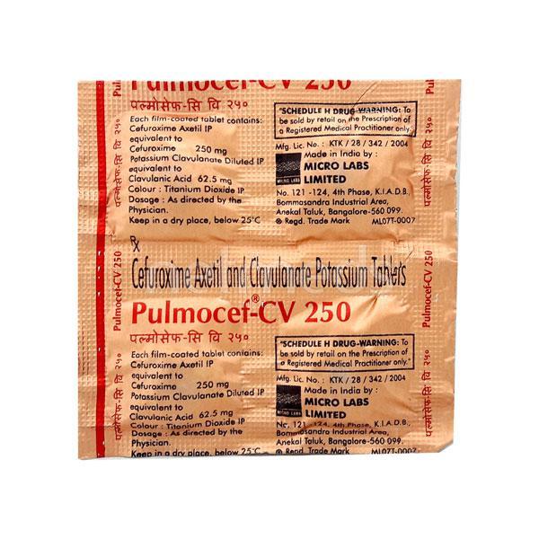 Pulmocef CV 250mg Tablet 4'S