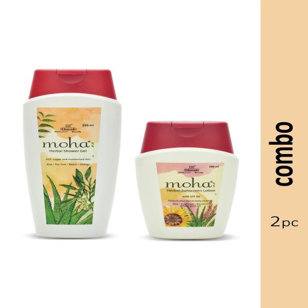 Moha Herbal Shower Gel 200 ml + Moha Herbal Sunscreen Lotion 100 ml 1's ...