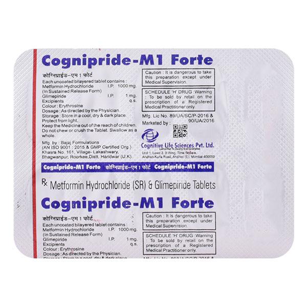 COGNIPRIDE M FORTE 1mg Tablet 10's