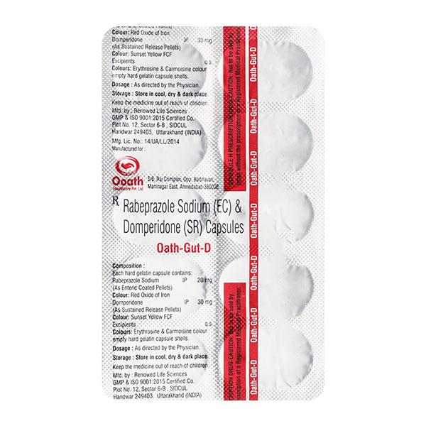 OATH GUT D Capsule 10's Price, Uses, Side effects, Substitutes | Netmeds
