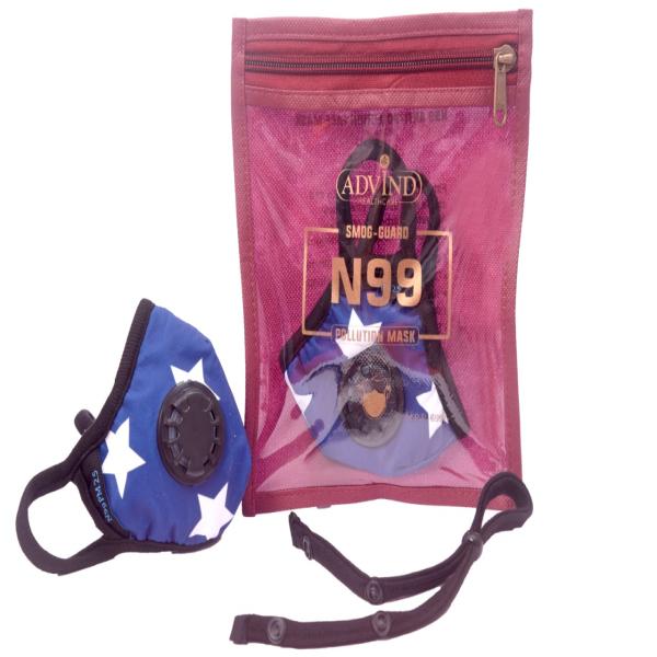 Buy Smog Guard N99 Face Mask With One Valve (Kids) - Star Design (Pack ...