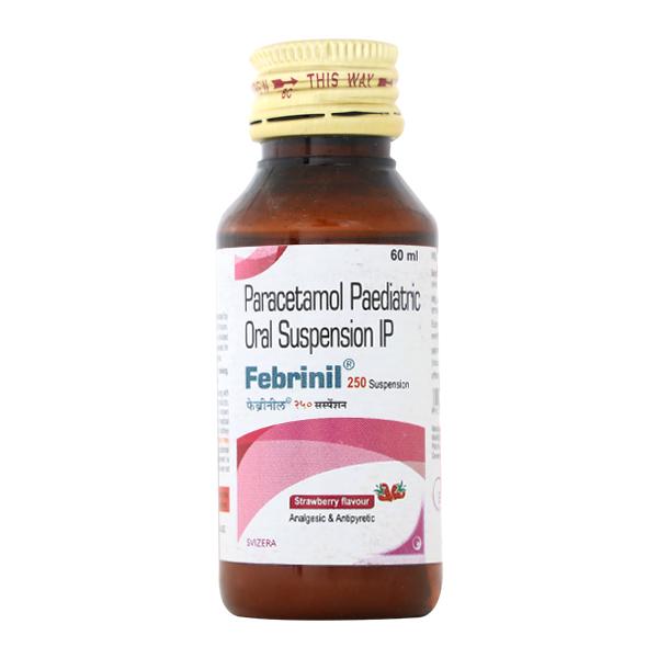 Buy FEBRINIL Strawberry Flavour 250 Suspension 60ml Online at Upto 25% ...