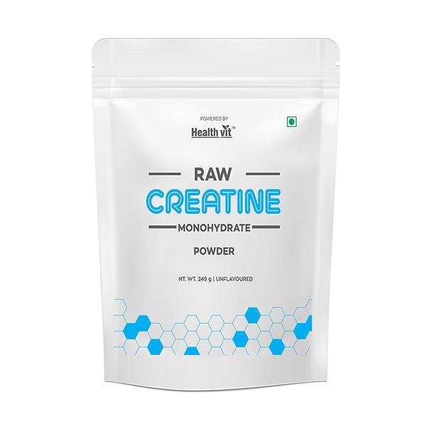 Buy Healthvit Raw Creatine Monohydrate Powder - Unflavored 249 gm ...