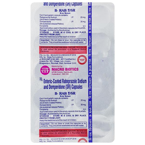 B RAB DSR Capsule 10's Price, Uses, Side effects, Substitutes | Netmeds