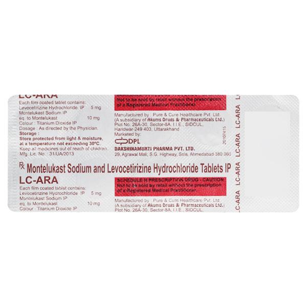 LC ARA Tablet 10's Price, Uses, Side effects, Substitutes | Netmeds