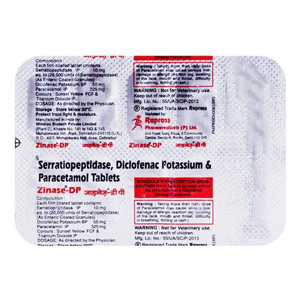 ZINASE DP Tablet 10's : Uses, Side Effects, Price | Netmeds