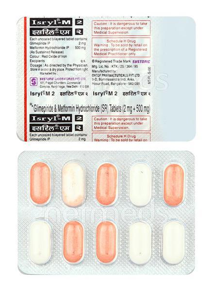 Isryl M 2mg Tablet 10'S : Uses, Side Effects, Price | Netmeds