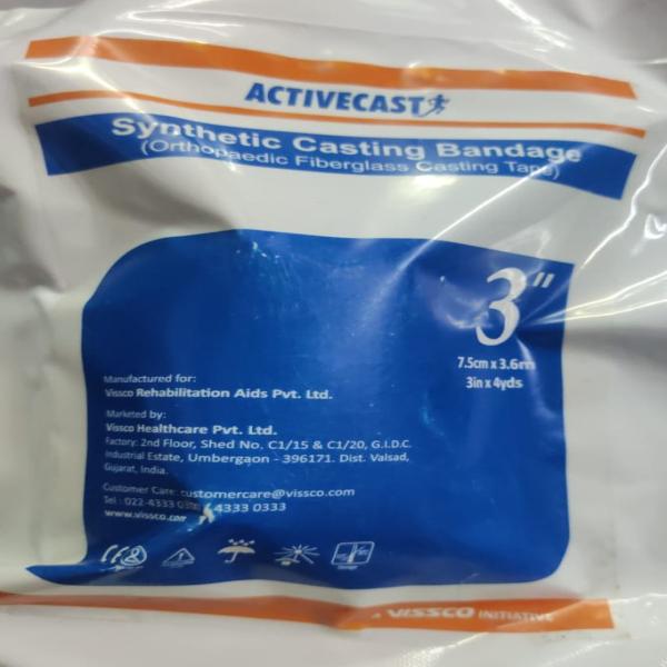 Buy Vissco Activecast Synthetic Casting Bandage (3 Inch / 7.5 cm x 3.6 ...