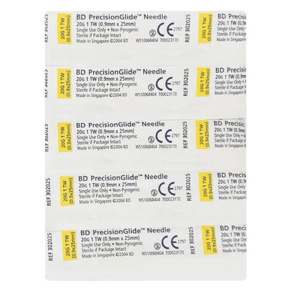 BD Precision Glide Needle (20G x 1 TW) (0.9mm x 25mm) 1's Online at ...