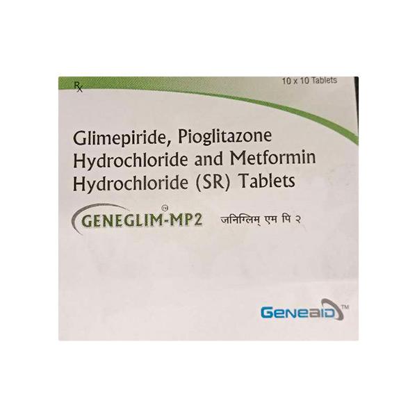 GENEGLIM MP 2 Tablet 10's : Price, Uses, Side Effects | Netmeds