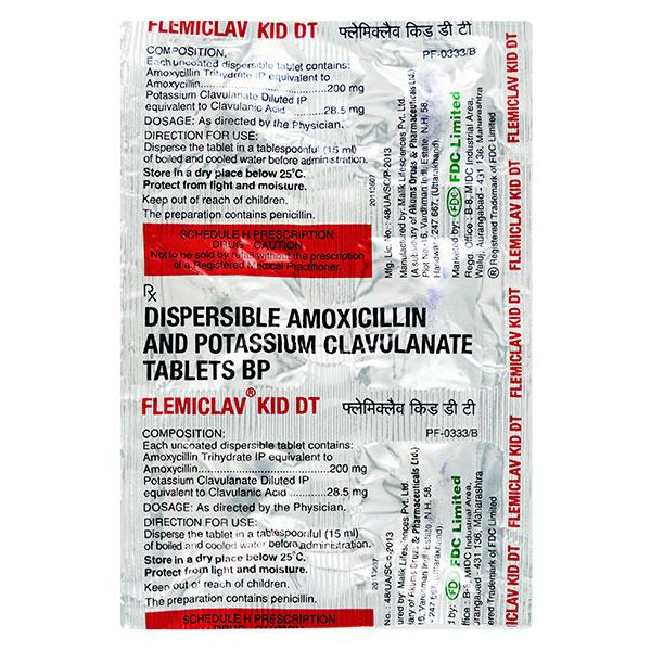 Flemiclav Kid DT Tablet 6'S : Uses, Side Effects, Price | Netmeds