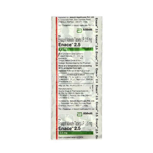 Enace 2.5mg Tablet 10'S