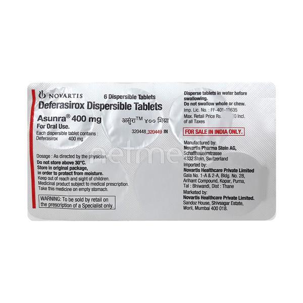 Buy Asunra 400mg Tablet 6'S Online at Upto 25% OFF | Netmeds