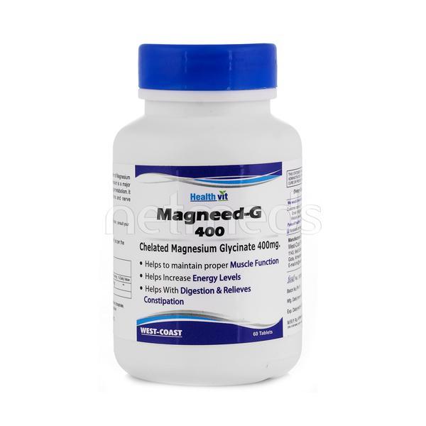 HealthVit Magneed-G 400 Chelated Magnesium Glycinate 400 mg Tablet 60's ...