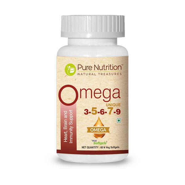 Buy Pure Nutrition Omega Unique 3-5-6-7-9 Veg Softgel Capsule 60's ...