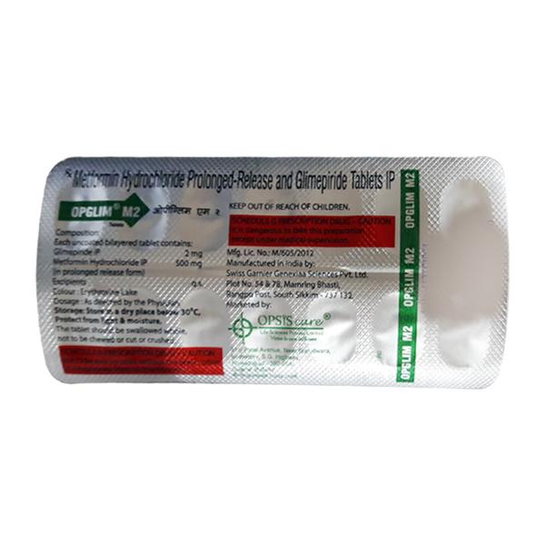 OPGLIM M2 Tablet 14's Price, Uses, Side effects, Substitutes | Netmeds
