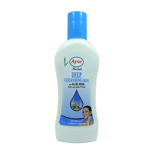 Buy Ayur Herbal Deep Cleansing Milk Lotion with Aloe Vera 200 ml Online ...