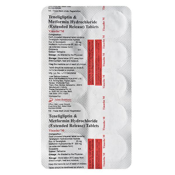 TINASHE M Tablet 10's : Price, Uses, Side Effects | Netmeds