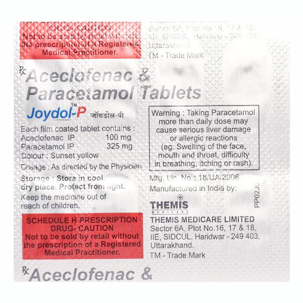Buy JOYDOL P Tablet 10's Online at Upto 25% OFF | Netmeds