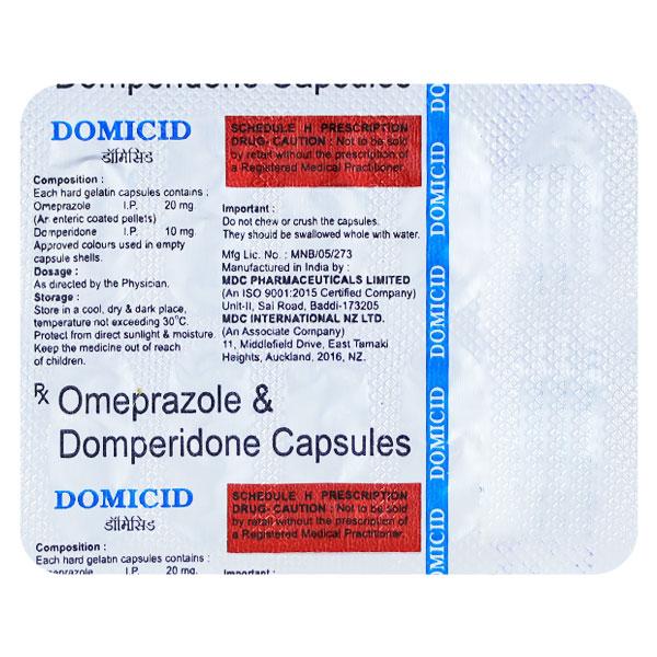 DOMICID Capsule 10's Price, Uses, Side effects, Substitutes | Netmeds