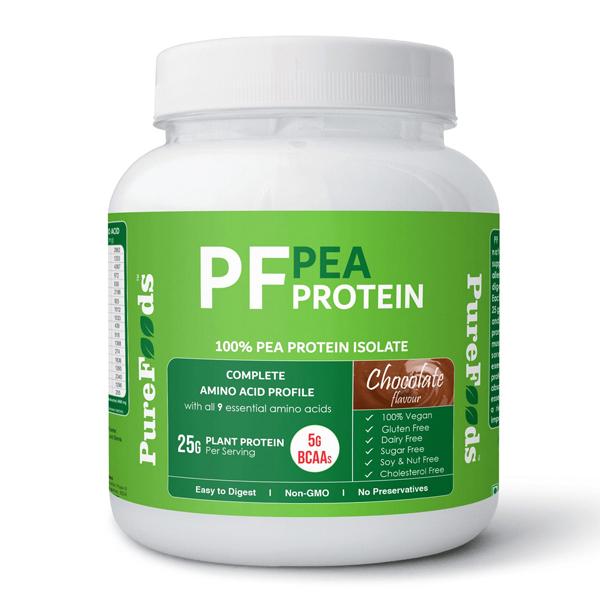 PureFoods PF Pea Protein Powder - Chocolate Flavour 800 gm Online at ...