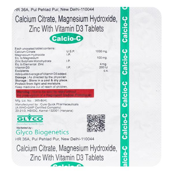CALCIO C Tablet 15's Price, Uses, Side effects, Substitutes | Netmeds