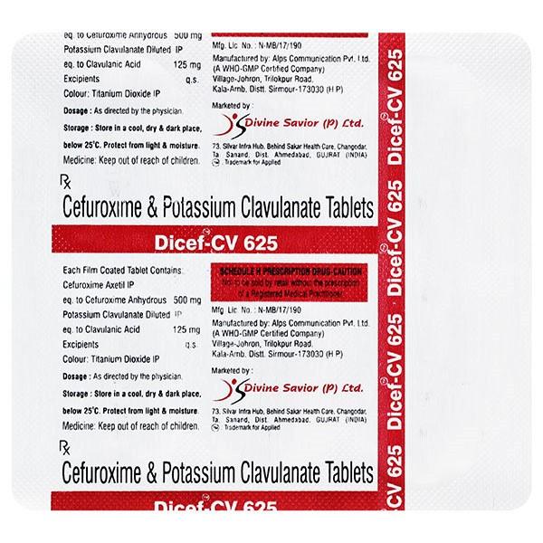 DICEF CV 625 Tablet 6's