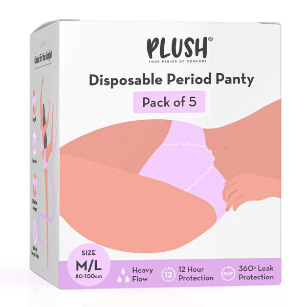 Plush Heavy Flow Disposable Period Panty M/L 5's Online at Discounted ...