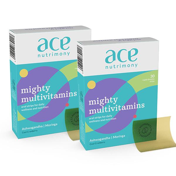Buy Ace Nutrimony Mighty Multivitamins with Ashwagandha and Moringa Rapid Dissolve Strip - Cool ...