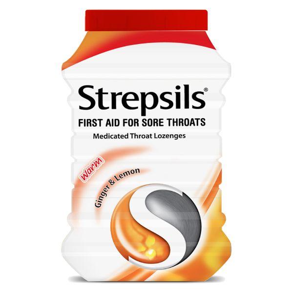 Buy Strepsils Sore Throat Lozenges - Ginger & Lemon 200's Online at ...