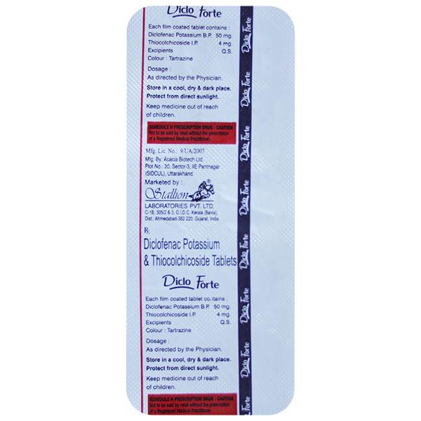 Buy DICLO FORTE Tablet 10's Online at Upto 25% OFF | Netmeds
