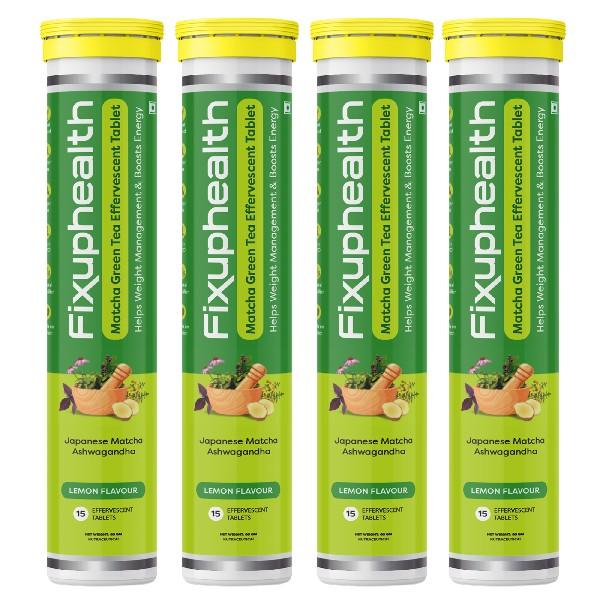 Buy FixUpHealth Matcha Green Tea Effervescent Tablet - Lemon Flavour ...