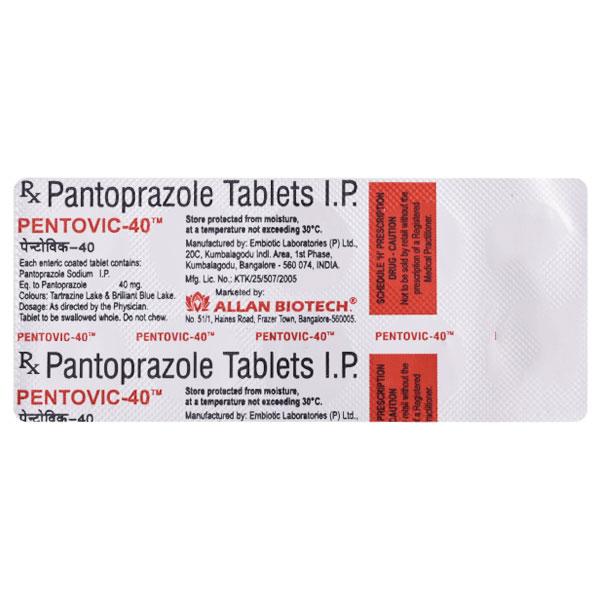 Buy PENTOVIC 40 Tablet 10's Online at Upto 25% OFF | Netmeds